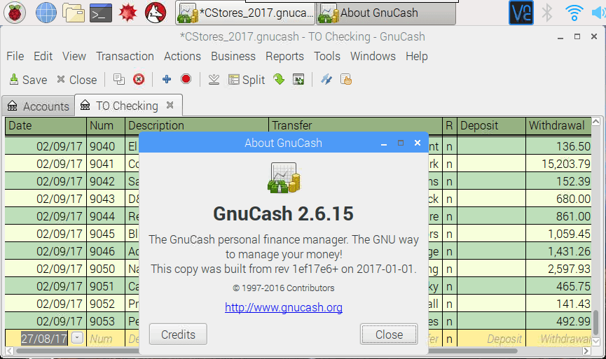 GnuCash 2.6.15 Accounting Software on the Raspberry Pi – Dominic Pruitt